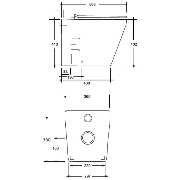 Vaal - Entice - Toilets - Back-To-Wall - White | Lixil Africa
